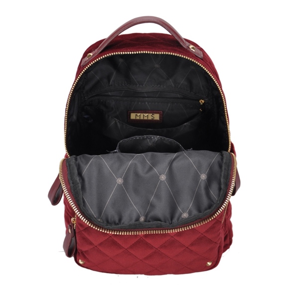MMS Design Studio | Bags | Nwt Envy Velvet Mini Backpack Wine | Poshmark